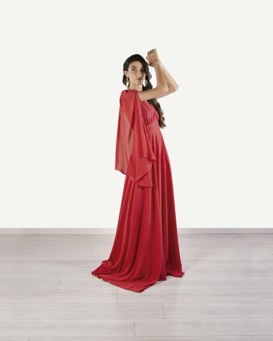 Vestido ELSA ROJO - Mabel Galindo