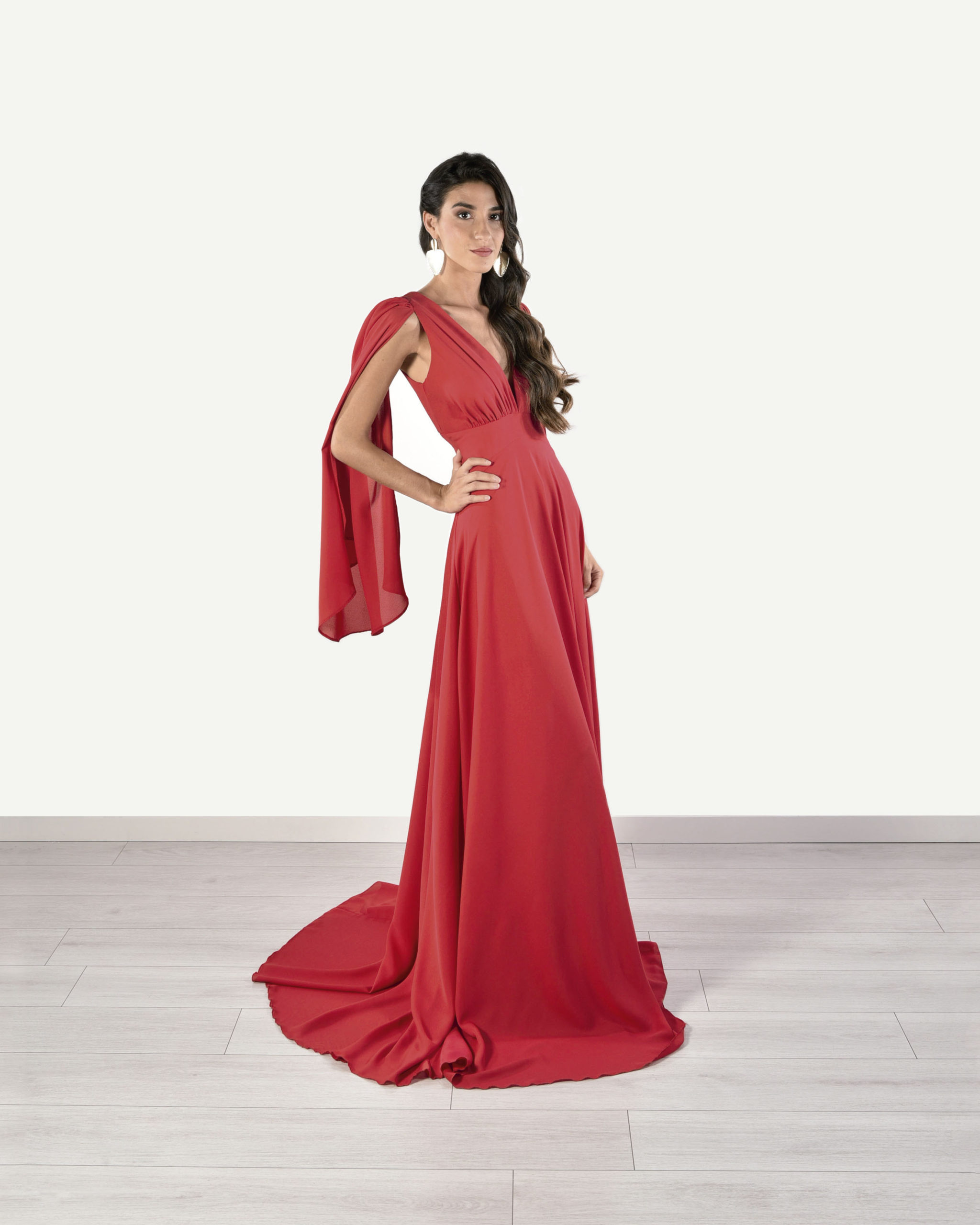 Vestido ELSA ROJO - Mabel Galindo