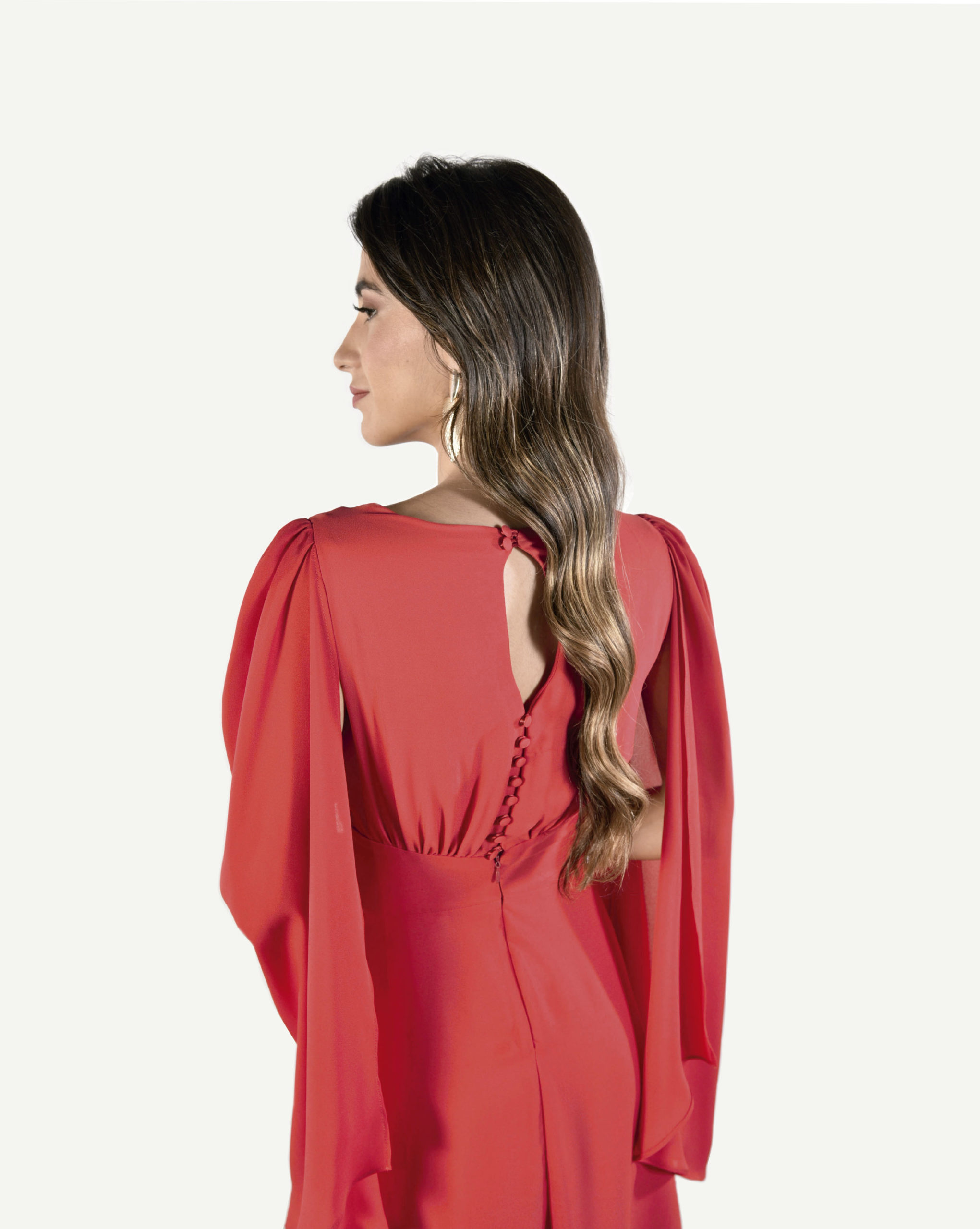 Vestido ELSA ROJO - Mabel Galindo