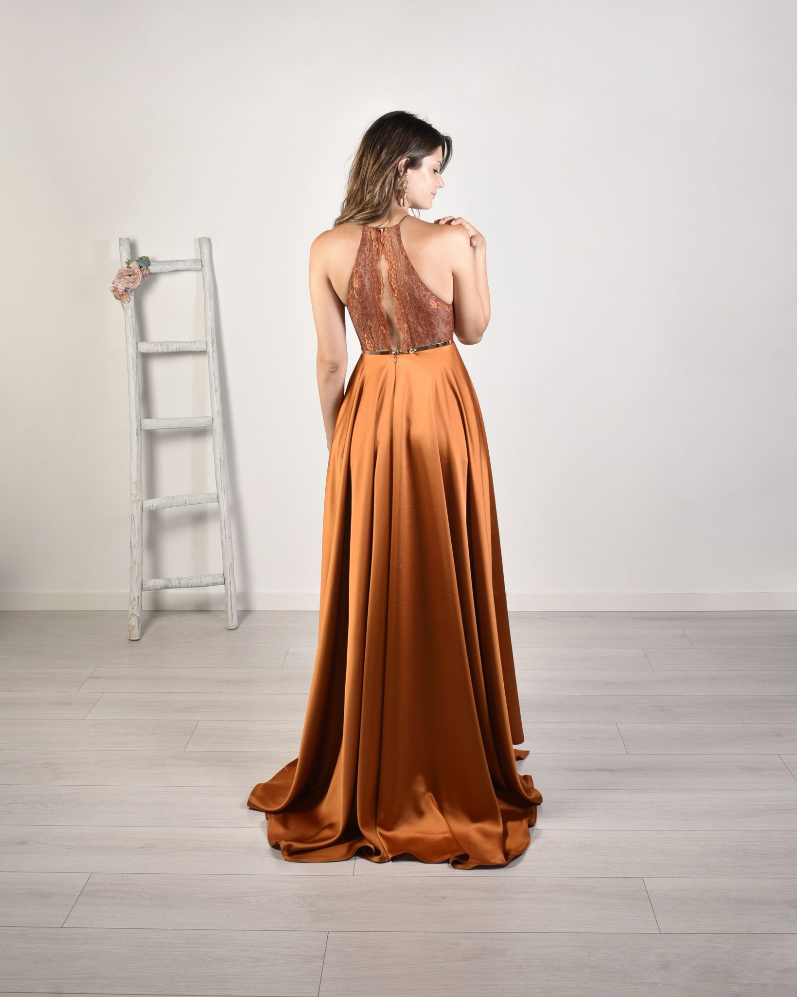 Vestido DYLAN COBRE - Mabel Galindo